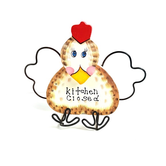 Accents | Vintage Chicken Kitchen Sign Kitchen Closed Decor From 1997 ...